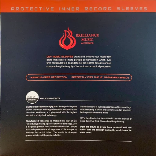 ซองใน 12 นิ้ว Crystal Clear Record Sleeves (New) - Chiva Record (ชีวา ...